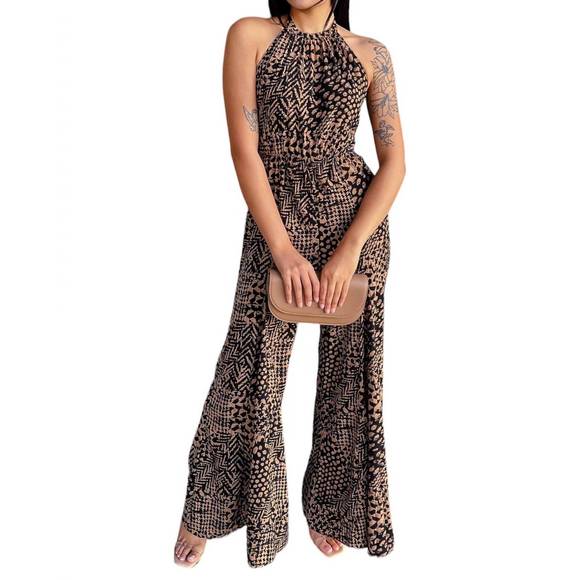Aakaa | Pants & Jumpsuits | New Aakaa The Kaleidoscope Halter Tie ...